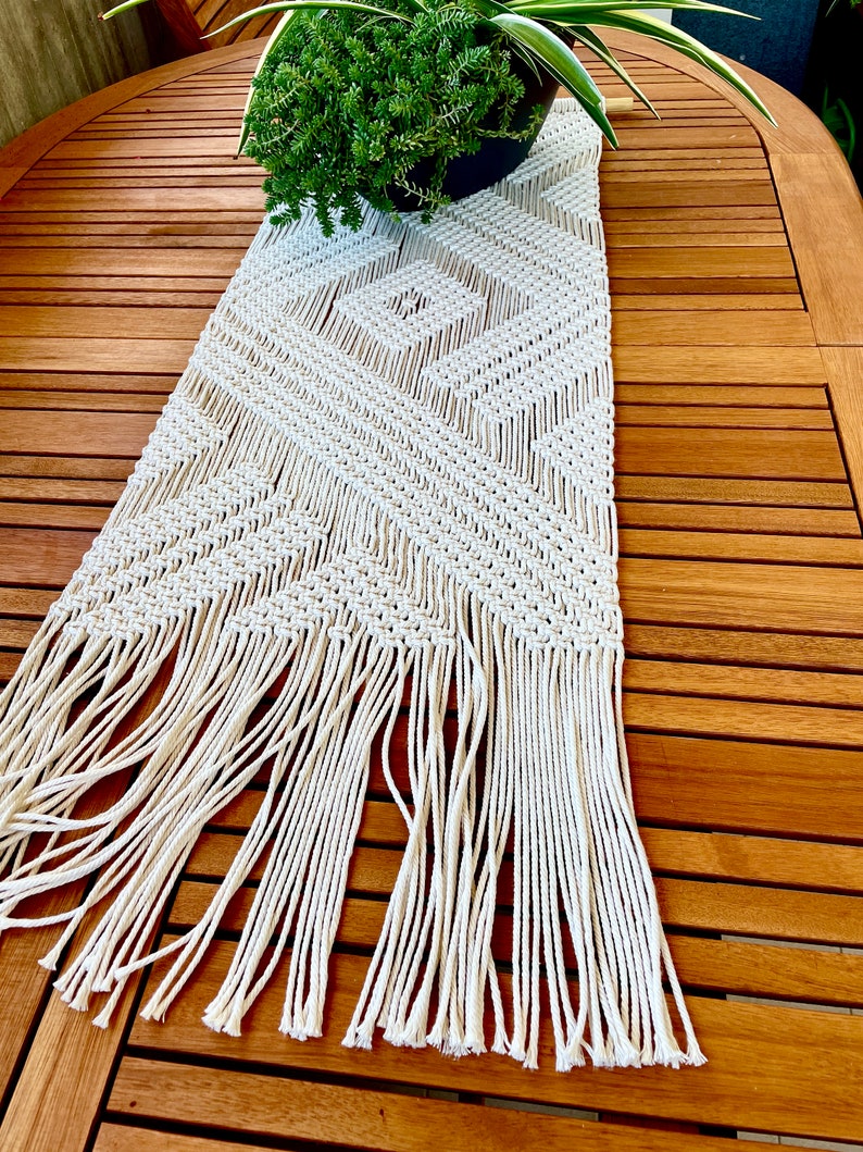 TABLE RUNNER Pattern Macrame Tutorial colorio | Etsy