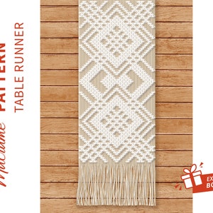 TABLE RUNNER Pattern - Macrame Tutorial - "orbello" - DIY Macrame Boho Pdf Pattern, Instruction ...