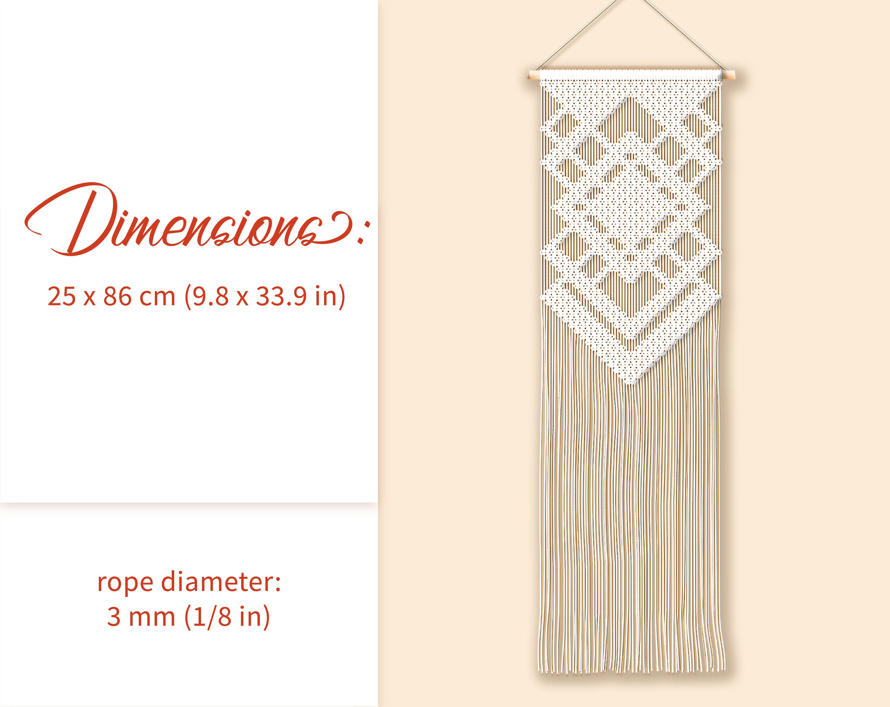 Macrame PATTERN Wall Hanging Tutorial levate - Etsy