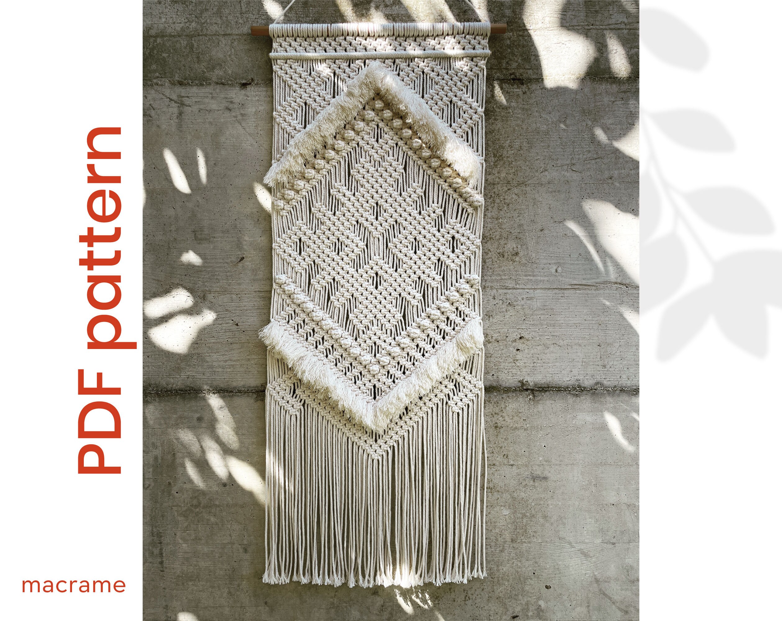 Macrame PATTERN PDF Pattern Instruction and Knot Guide | Etsy