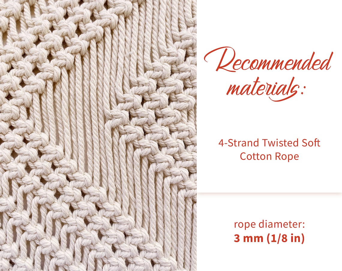 TABLE RUNNER Pattern Macrame Tutorial orbello - Etsy