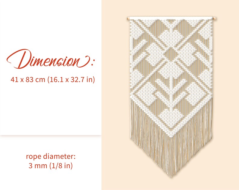 Macrame PATTERN Wall Hanging Tutorial - Etsy