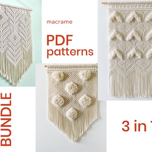 Macrame PATTERN Written PDF and Knot Guide Diy Macrame - Etsy