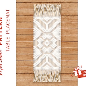 TABLE PLACEMAT Macrame Pattern cunico Macramè Tutorial DIY Boho Macramè Pdf Pattern Instruction ...