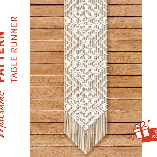 TABLE RUNNER Pattern Macrame Tutorial primavera - Etsy