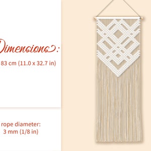 Macrame PATTERN - Wall Hanging Tutorial - "veroli" - DIY Macrame Boho Pattern, Instruction and ...