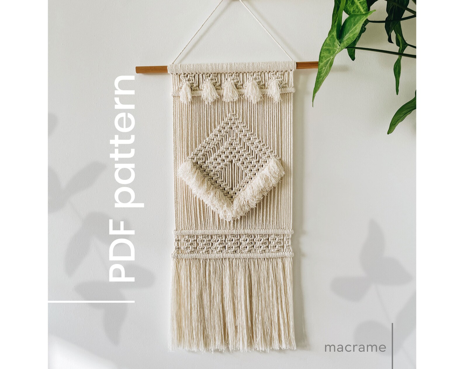Macrame PATTERN PDF Pattern, Instruction and Knot Guide Digital ...