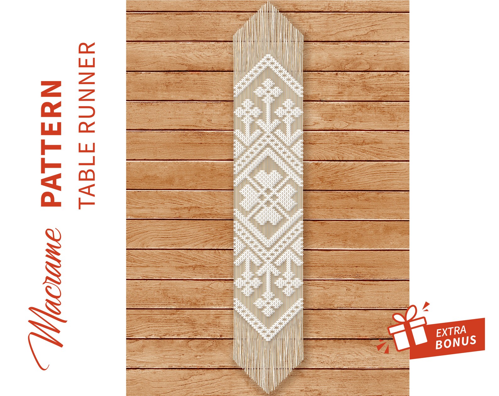 TABLE RUNNER Pattern Macrame Tutorial primavera - Etsy