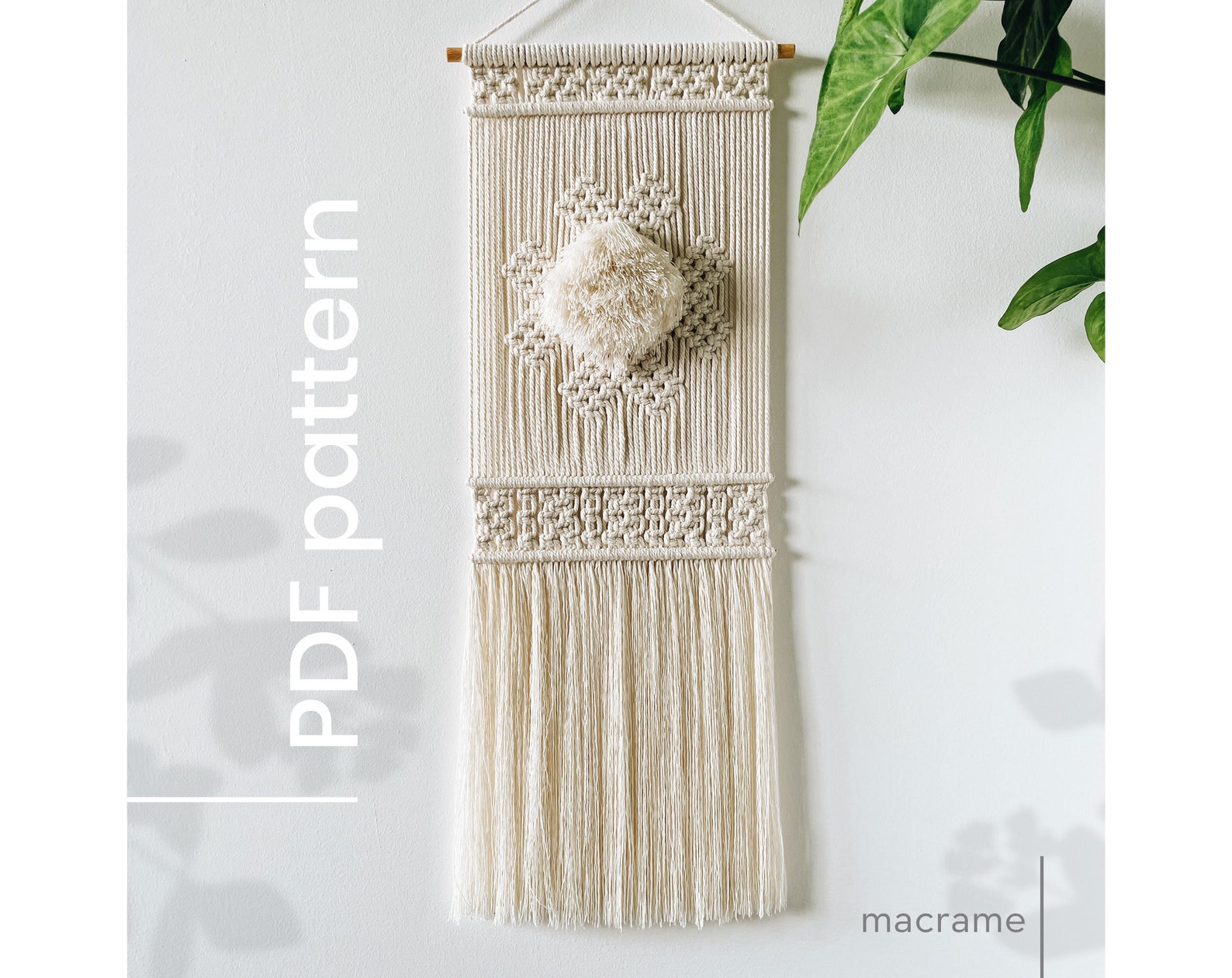 Macrame PATTERN PDF Pattern Instruction and Knot Guide - Etsy