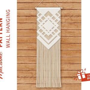 Macrame PATTERN - Wall Hanging Tutorial - "levate" - DIY Macrame Boho Pattern, Instruction and ...