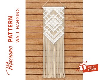 TABLE RUNNER Pattern Macrame Tutorial colorio DIY Macrame Boho Pdf ...