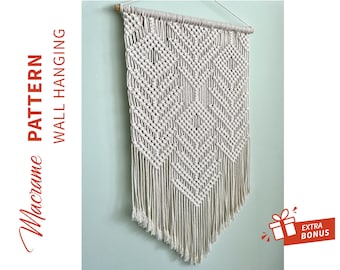 Macrame PATTERN Wall Hanging Tutorial apple | Etsy