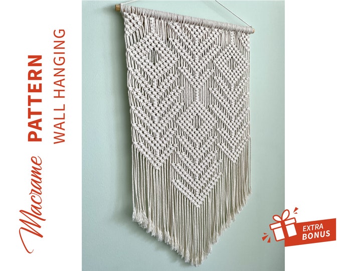 Macrame Wall Hanging PDF Pattern Book. Digital Download. - Etsy Israel