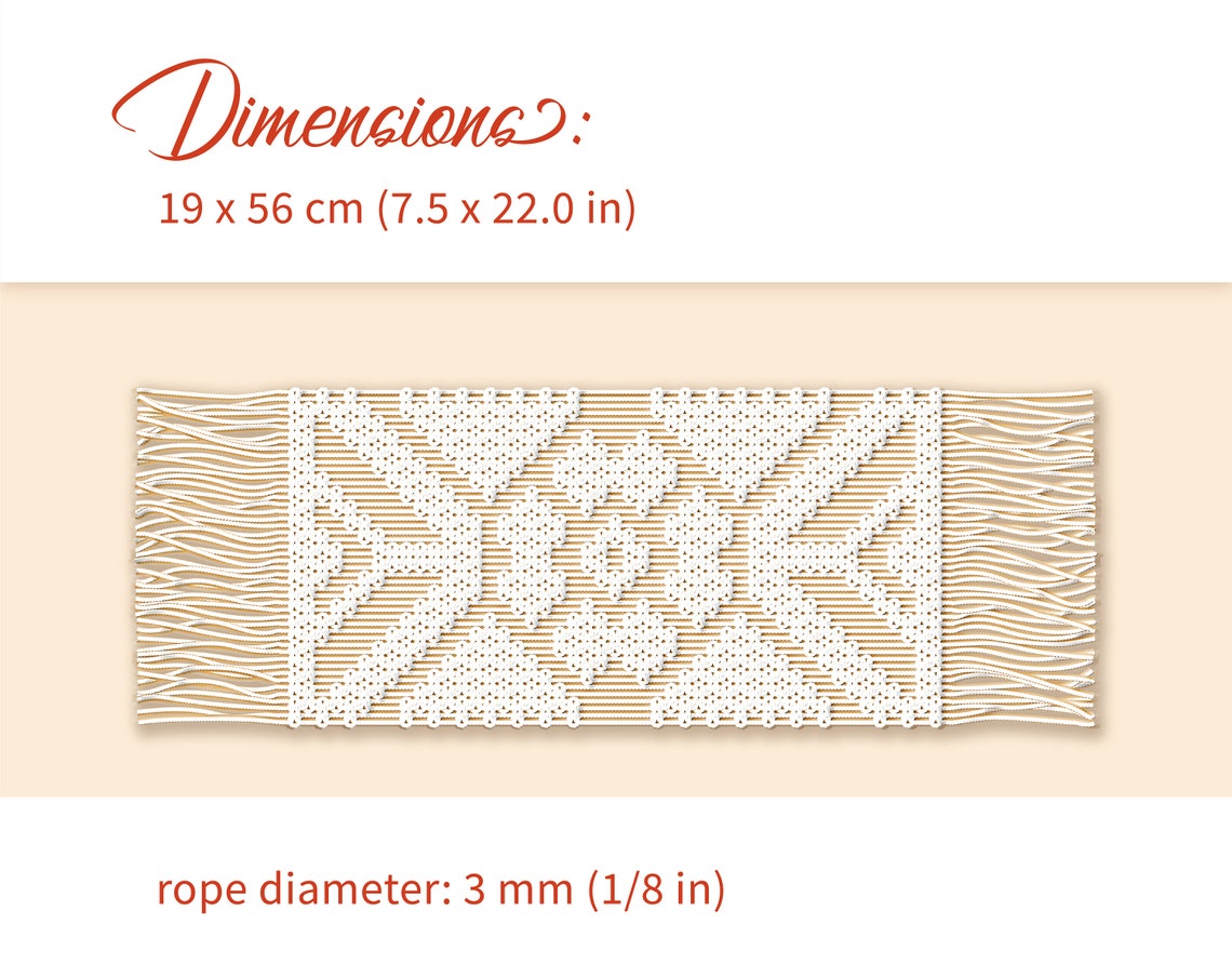 TABLE PLACEMAT Macrame Pattern cunico Macramè Tutorial DIY Boho Macramè ...