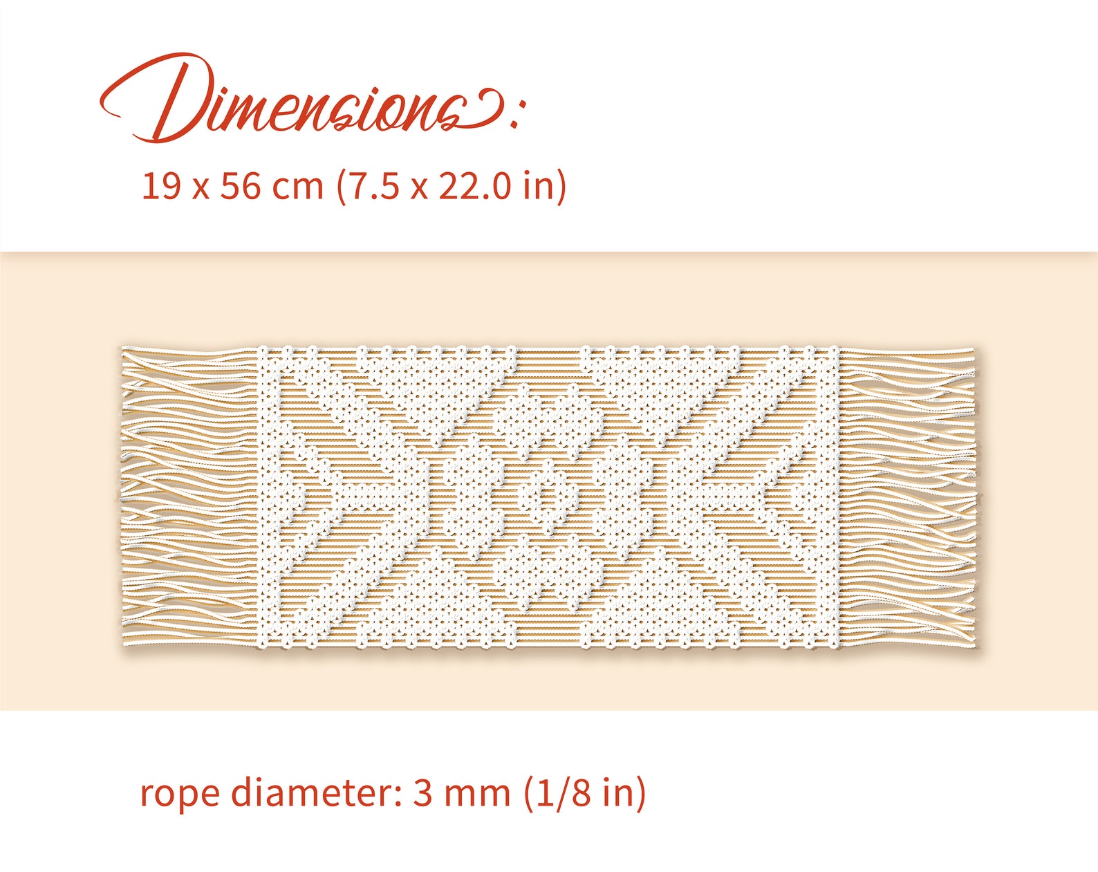 TABLE PLACEMAT Macrame Pattern cunico Macramè - Etsy