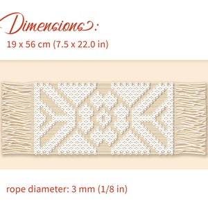 TABLE PLACEMAT Macrame Pattern "cunico"; Macramè Tutorial; DIY Boho Macramè Pdf Pattern ...