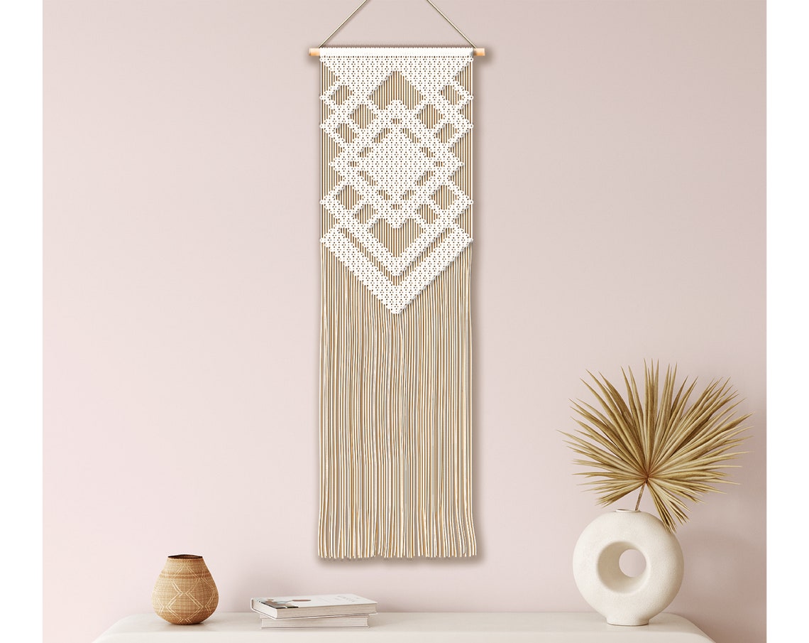 Macrame PATTERN Wall Hanging Tutorial levate DIY Macrame Boho Pattern, Instruction and Knot ...