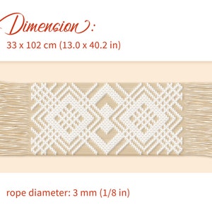TABLE RUNNER Pattern - Macrame Tutorial - "orbello" - DIY Macrame Boho Pdf Pattern, Instruction ...