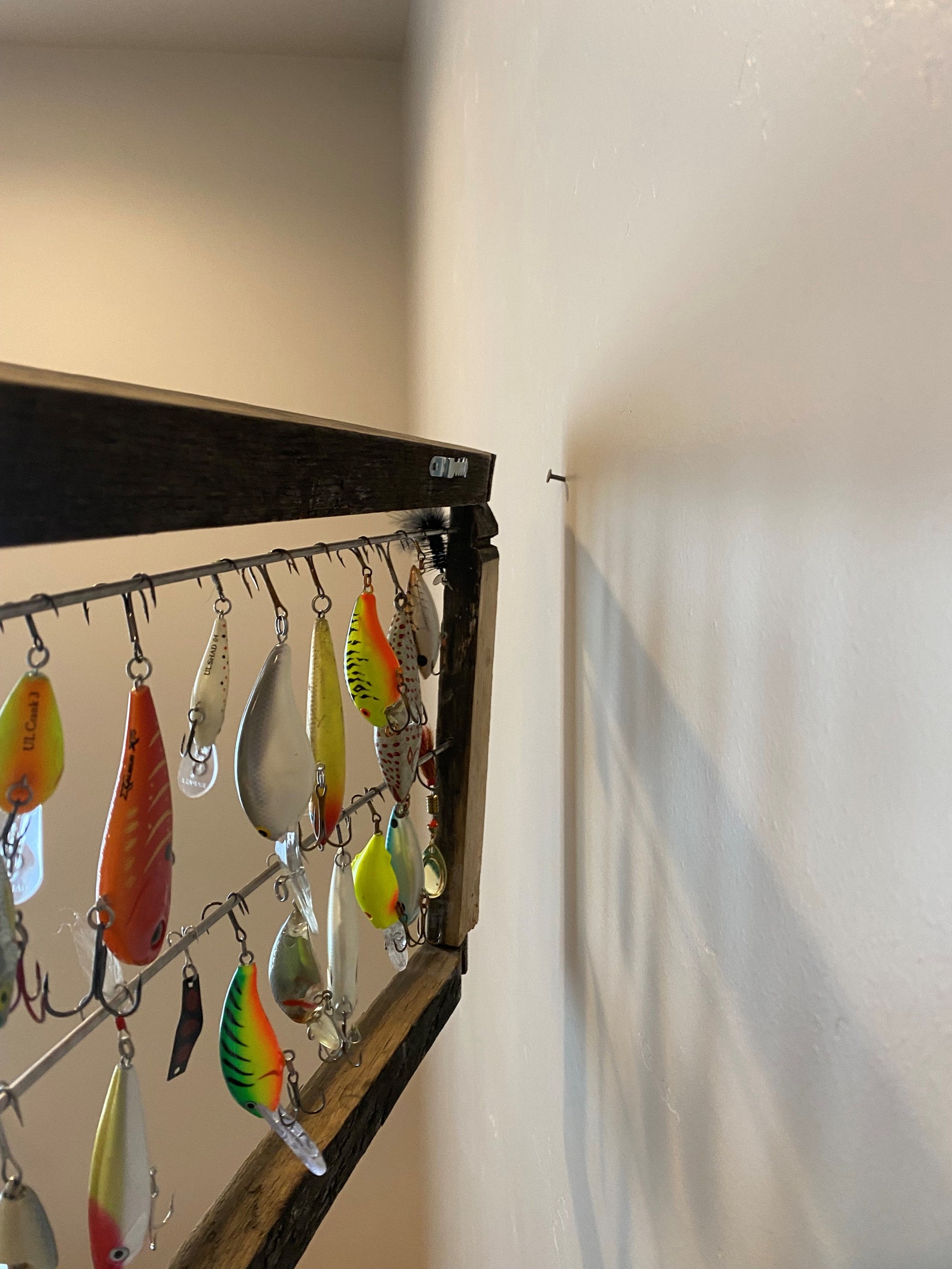 Bass Fishing Lure Display Reclaimed Whiskey Barrel Wood - Display Only ...