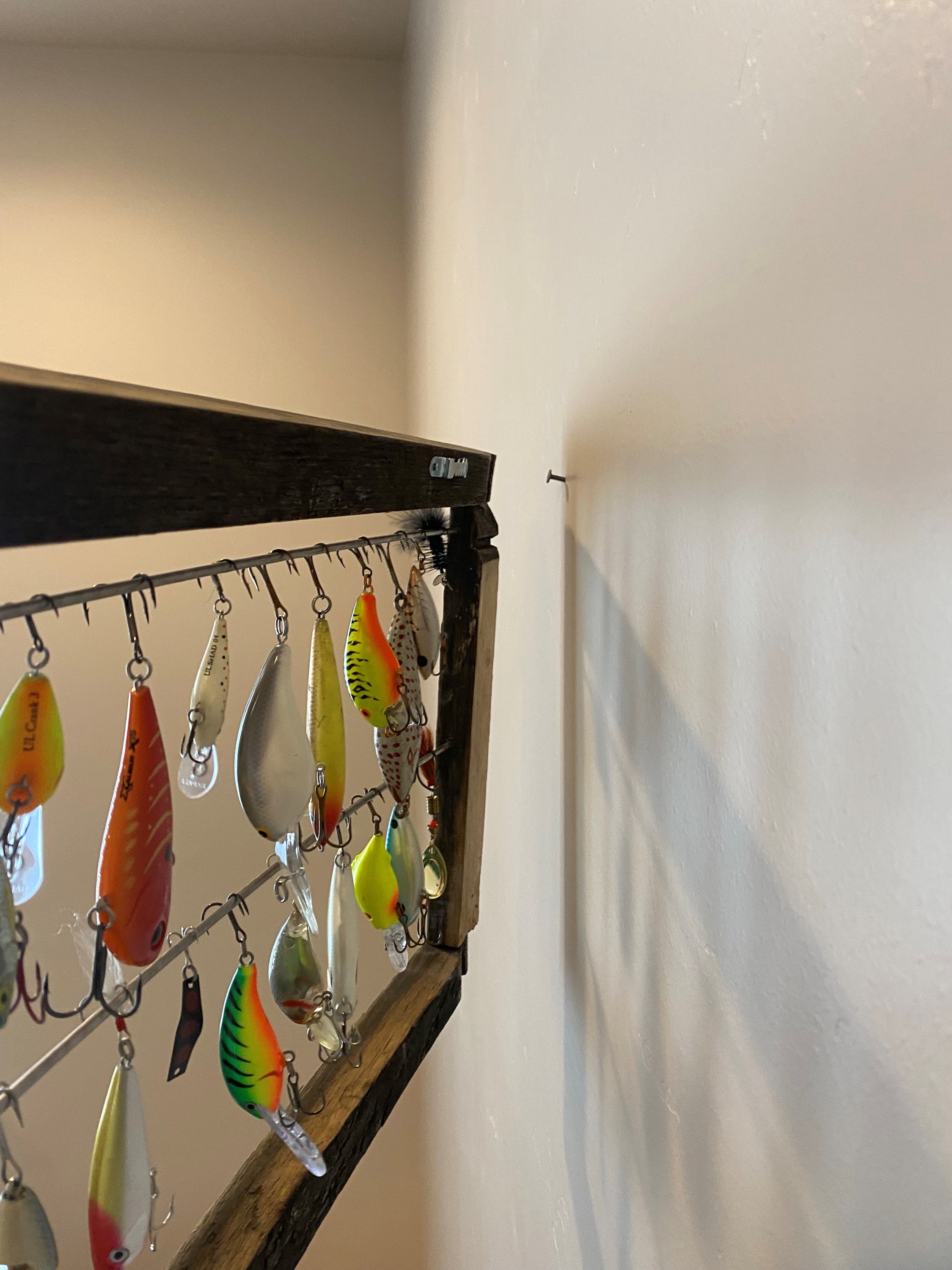 Bass Fishing Lure Display Reclaimed Whiskey Barrel Wood - Display Only ...