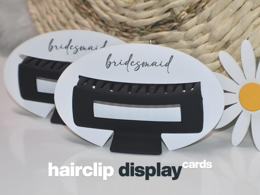 Hair Clip Backing Display Cards: Square Claw Clip Packaging - Etsy