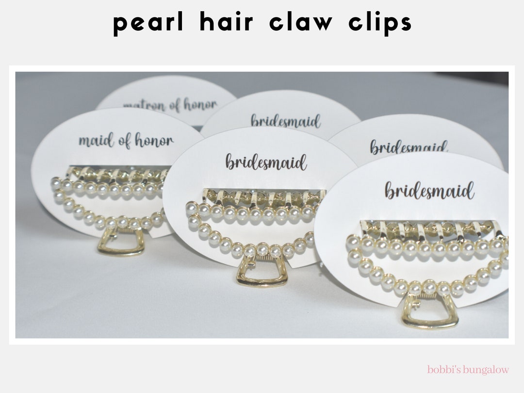 Pearl, Bride, Bride Tribe, Team Bride, Hair Clip, Bridal Party Gift ...