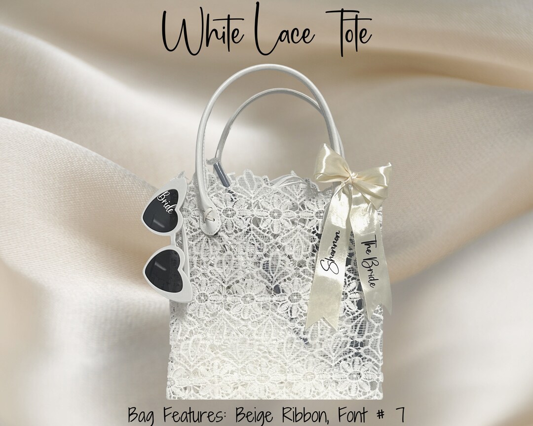 Lace Tote Bag Stiffened Lace 2 Handles Gift Shopping - Etsy
