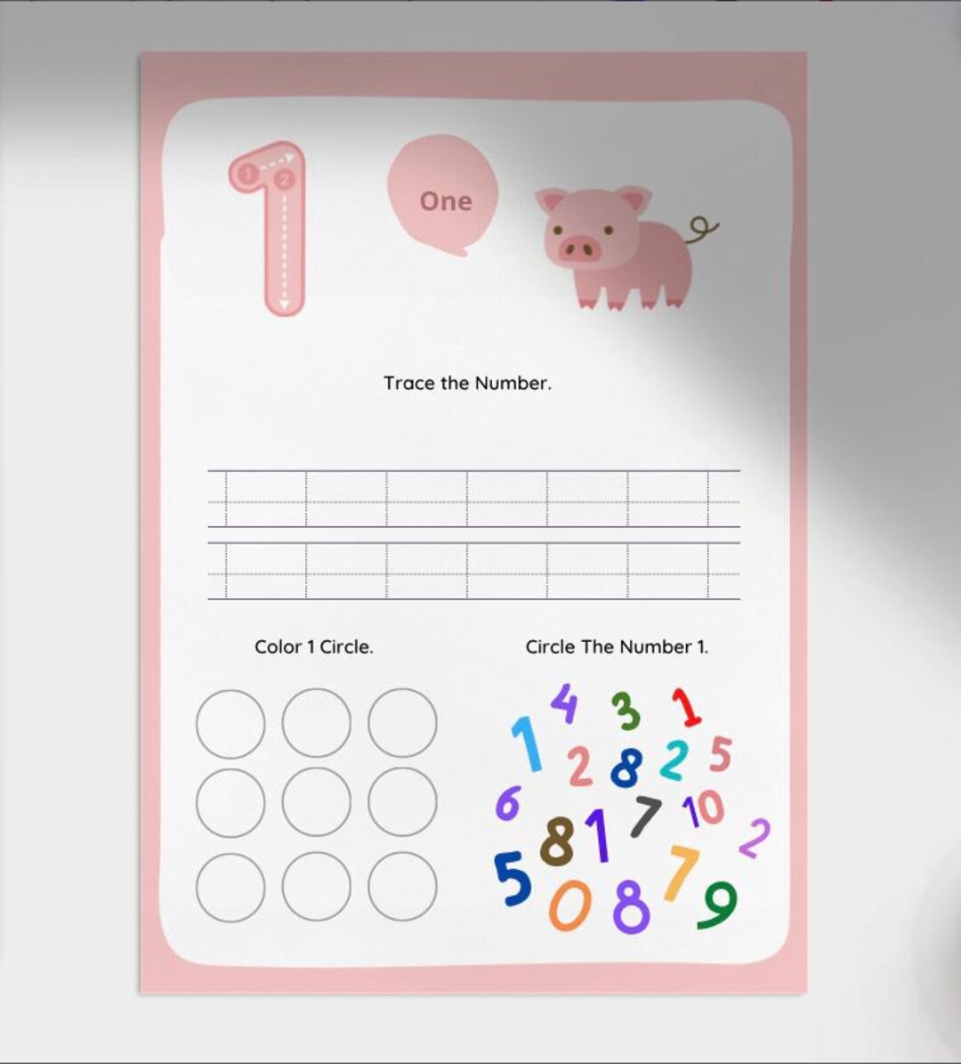 Trace & Learn: Numbers 1-10 Digital Tracing Booklet - Etsy