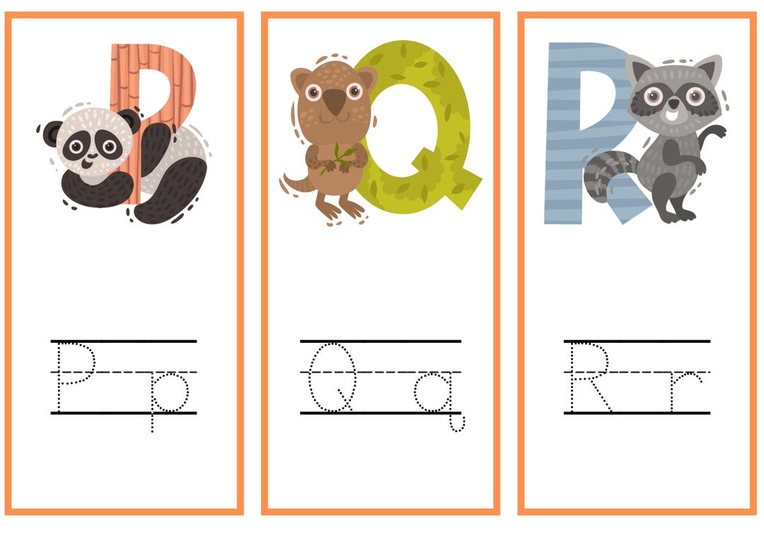 Alphabet Animal Flashcards – Writing & Vocabulary Practice | Digital ...
