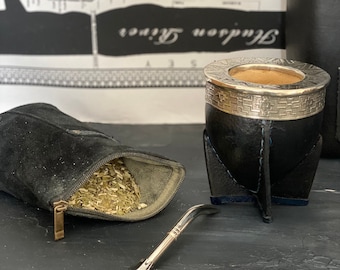 Black Imperial Mate Gourd Handmade Yerba Mate Tea Gourd | Etsy