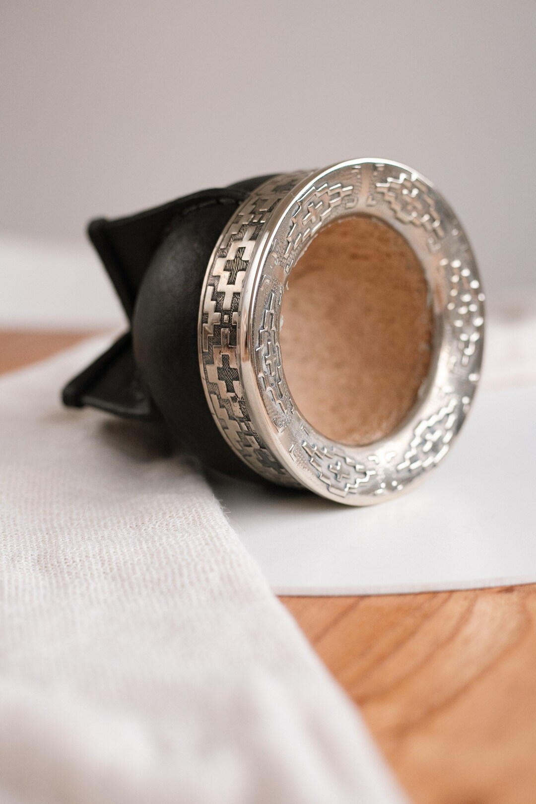 Mate Imperial Black Leather Handmade Mate Gourd - Etsy