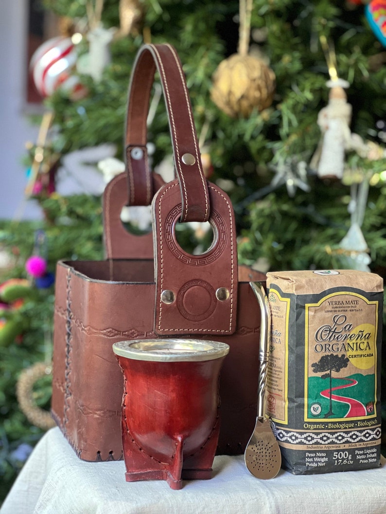 Yerba Mate Tea Gift Basket, Mate Gourd, Alpaca Bombilla and Organic Tea ...