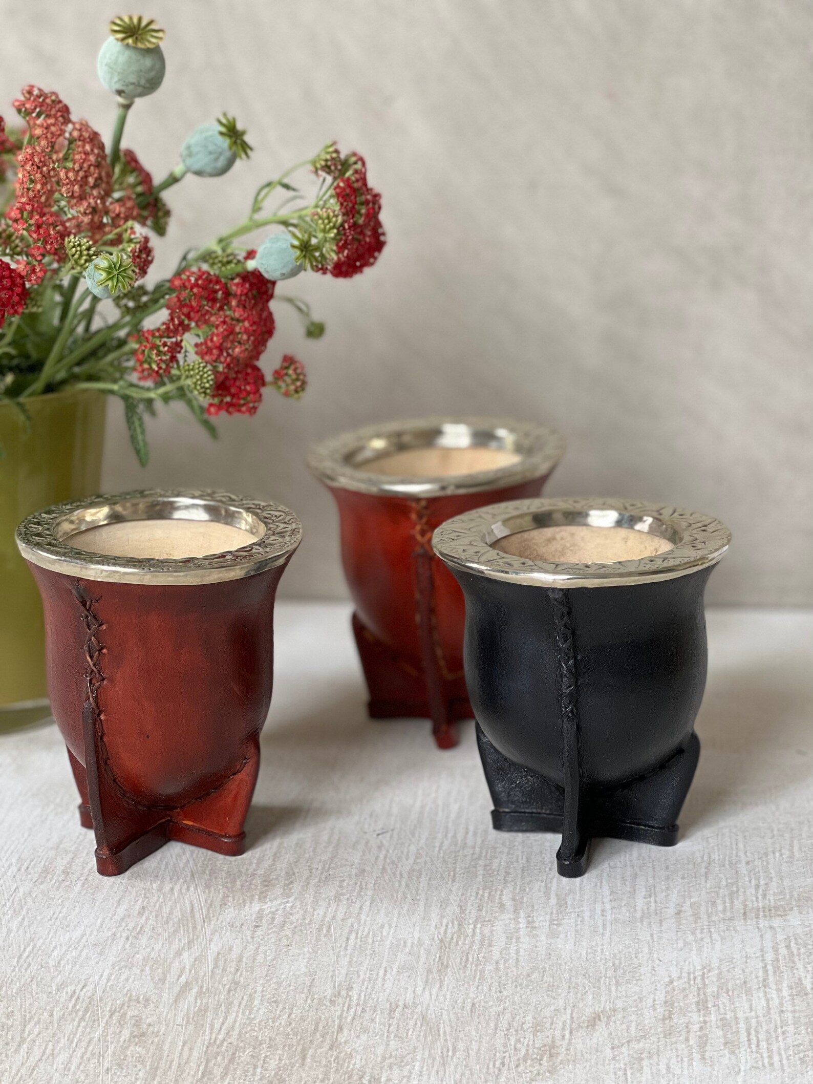 Handmade Mate Gourd Leather Porongo Mate | Etsy