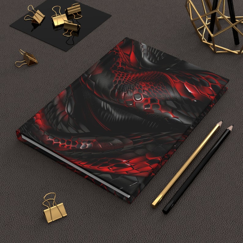 Red and Black Dragon Scale Hard Cover Journal: Fantasy Notebook - Etsy