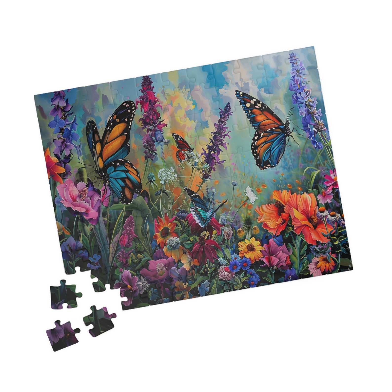 Enchanting Butterfly Flower Garden Puzzle (110, 252, 520, 1014-piece ...