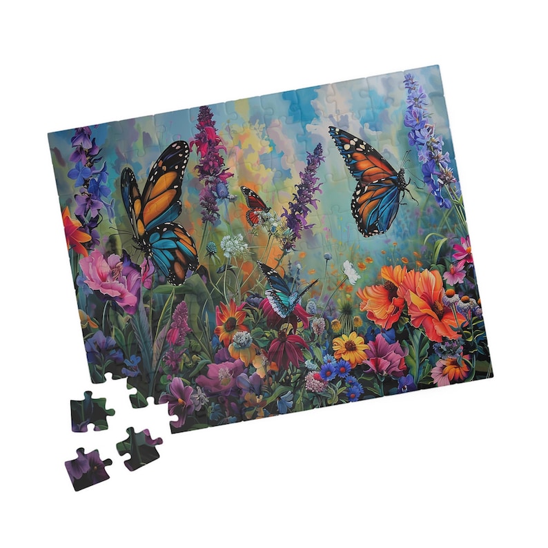 Enchanting Butterfly Flower Garden Puzzle (110, 252, 520, 1014-piece ...