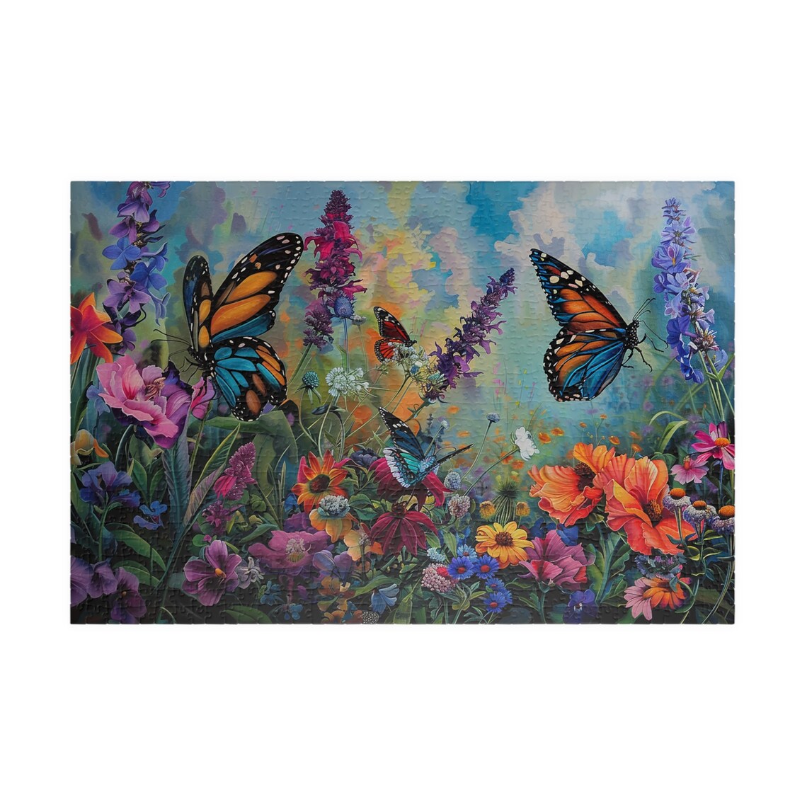 Enchanting Butterfly Flower Garden Puzzle (110, 252, 520, 1014-piece ...