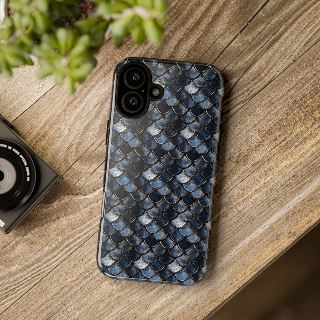 Black and Grey Dragon Scales Phone Case | iPhone Samsung Pixel - Etsy