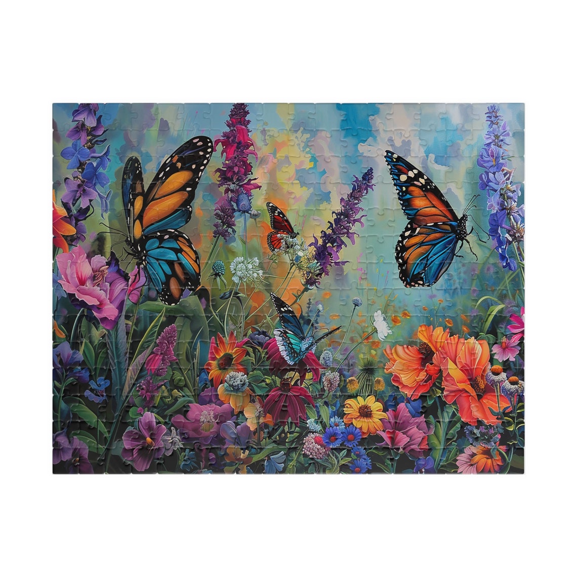 Enchanting Butterfly Flower Garden Puzzle (110, 252, 520, 1014-piece ...