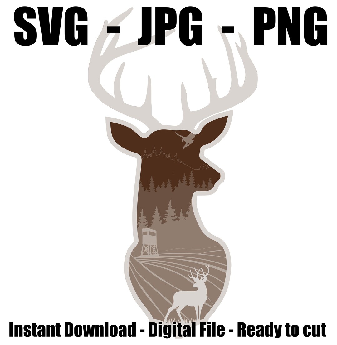 Layered Deer Cut File - Layered Deer SVG - Layered Deer JPG - Layered ...