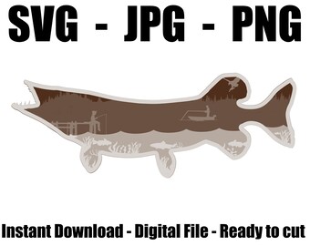 Musky Svg | Etsy Canada