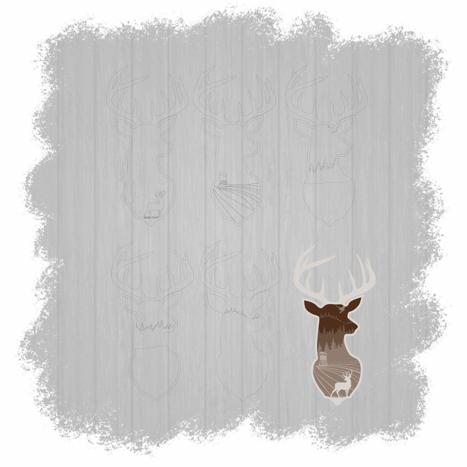 Layered Deer Cut File - Layered Deer SVG - Layered Deer JPG - Layered ...