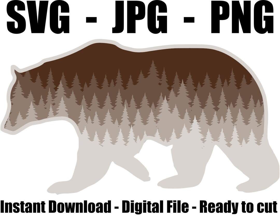 Layered Bear Cut File - Layered Bear SVG - Layered Bear JPG - Layered ...
