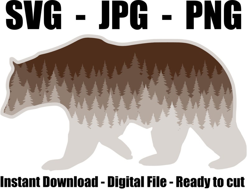 Layered Bear Cut File - Layered Bear SVG - Layered Bear JPG - Layered ...