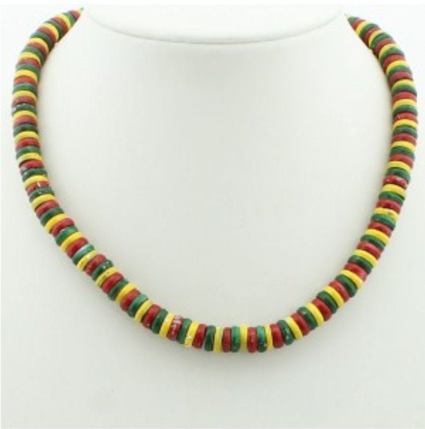 Rasta Themed Necklace Rasta Coloured Beads | Etsy