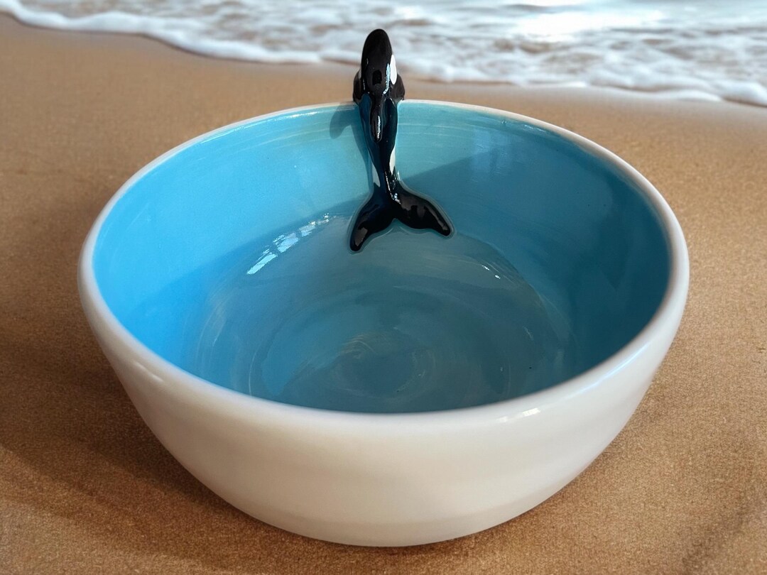 Orca Killer Whale Sculpted Bowl Ceramic Handmade - Etsy