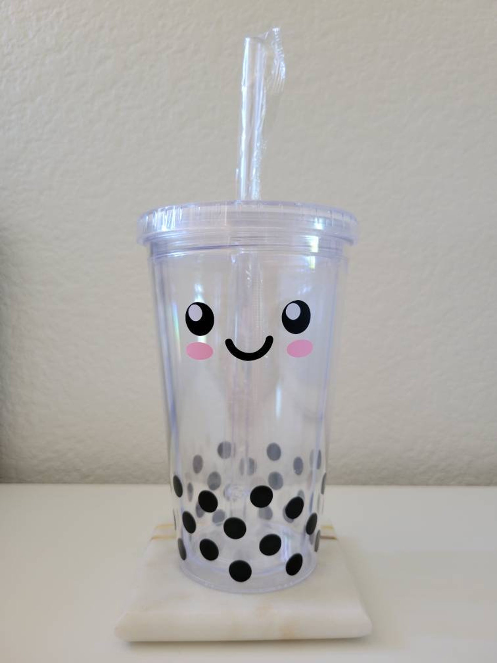 Boba Tea Design-16 Oz Plastic Tumbler Cup - Etsy
