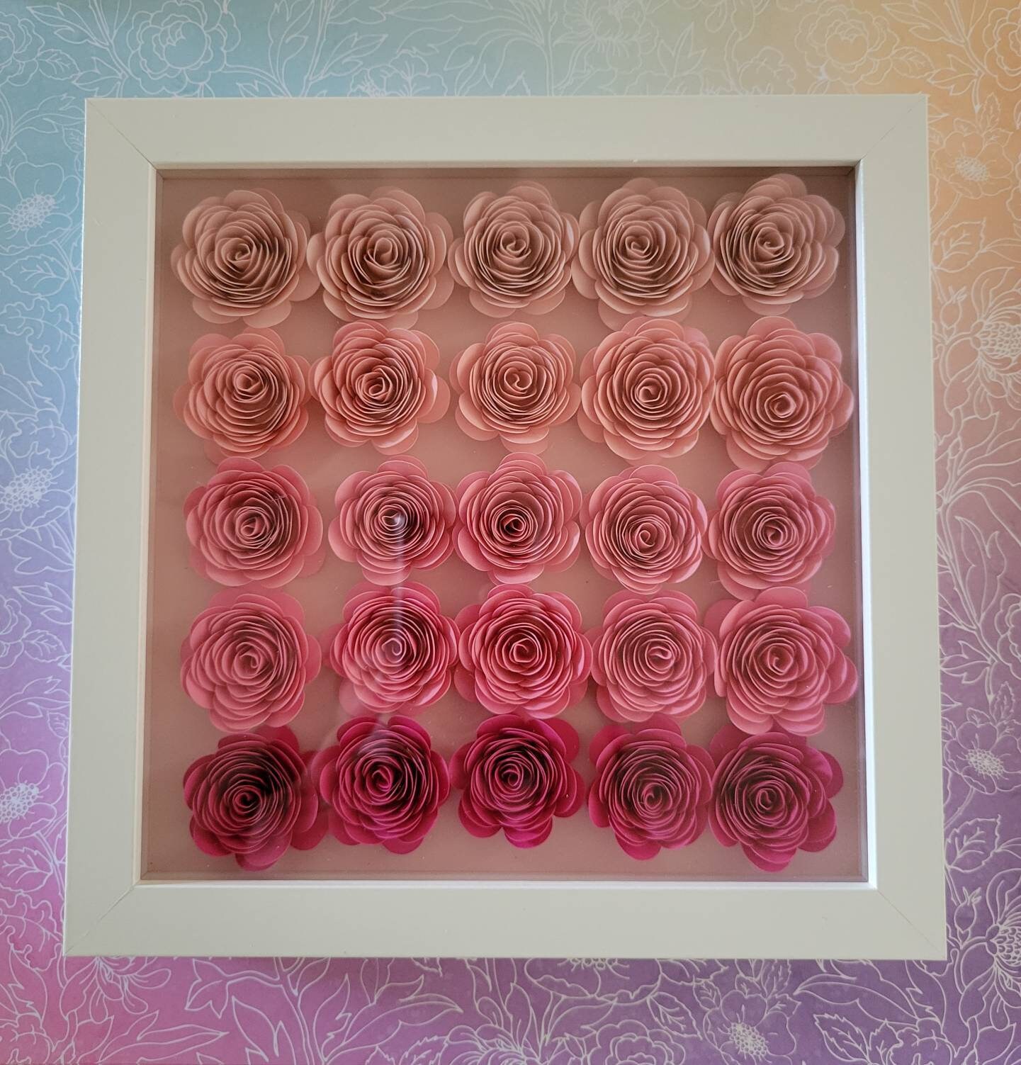 Personalized Flower Shadow Box 8x8 Frame - Etsy