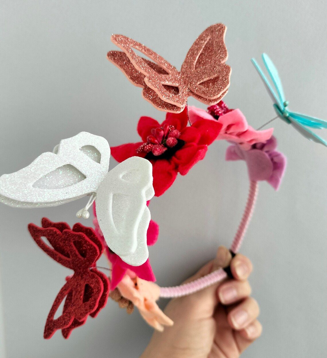 Crown With Butterfly Butterflies Headpiece Headband - Etsy