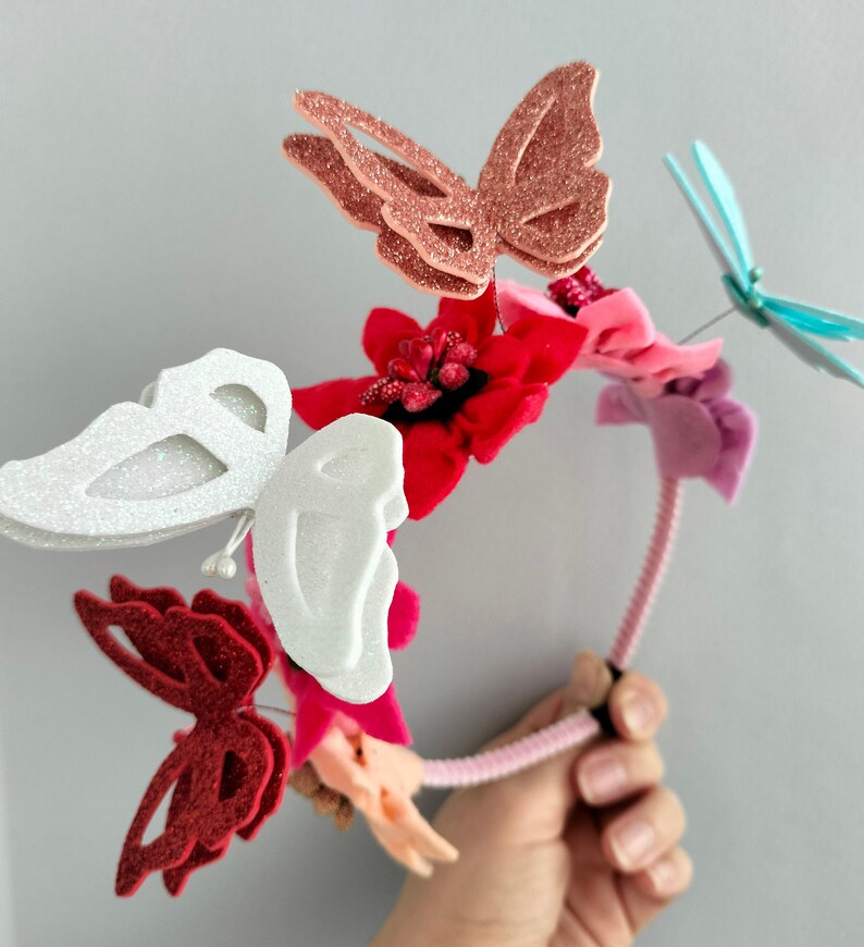 Crown With Butterfly Butterflies Headpiece Headband - Etsy